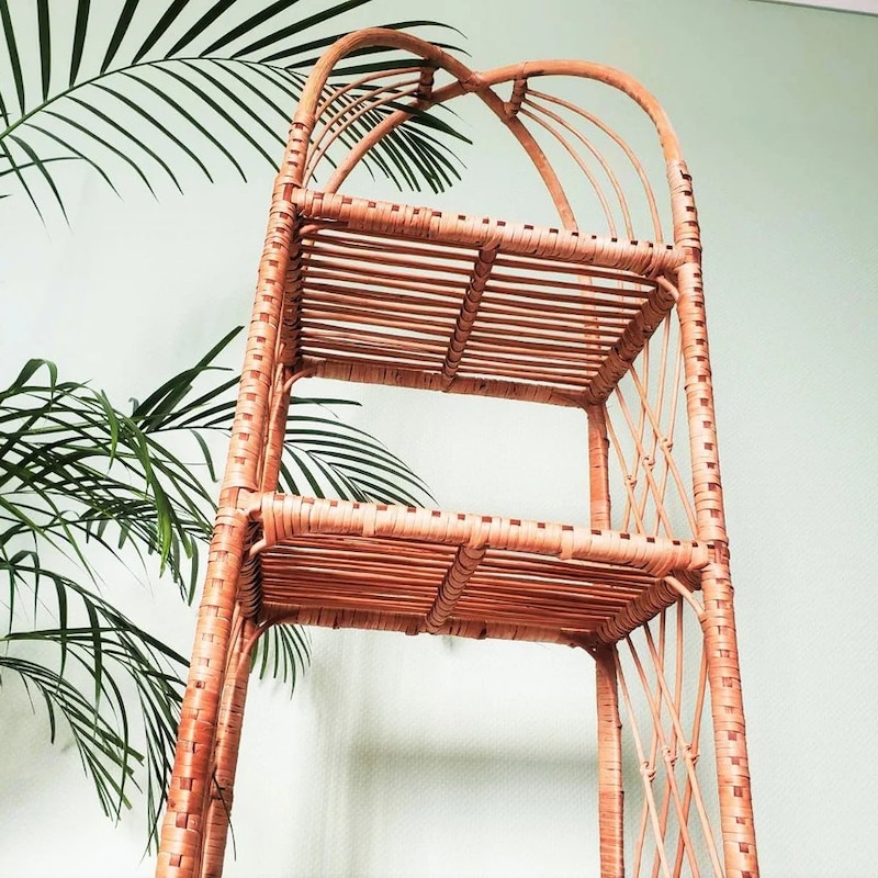 Rattan Bookcase - Etsy