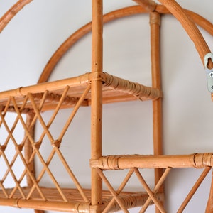 24 Inch Round Shelf, Wicker Round Shelf, Rattan Round Shelf, Rattan ...