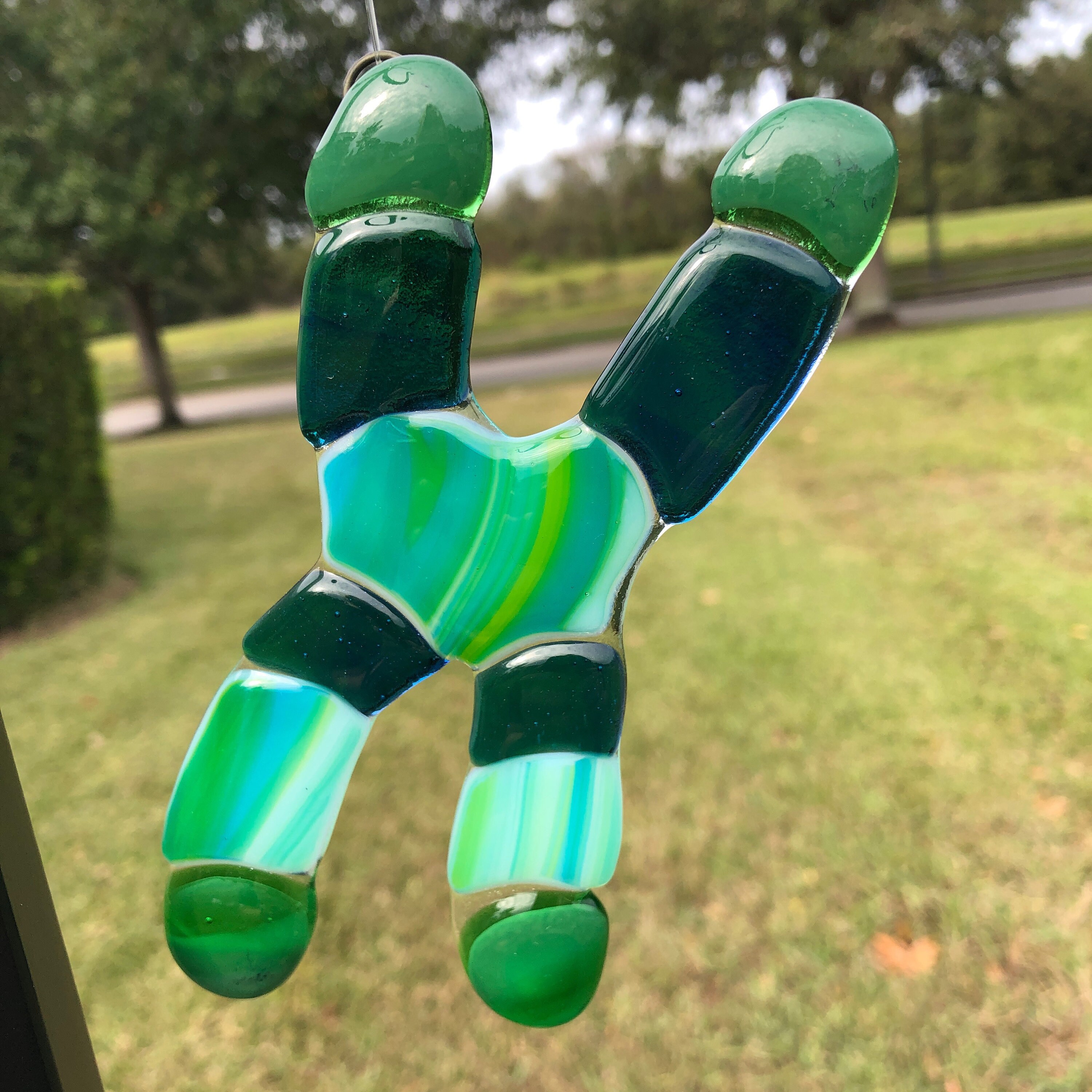 Fused Stained Glass DNA X or Y Matching Ornaments - Etsy