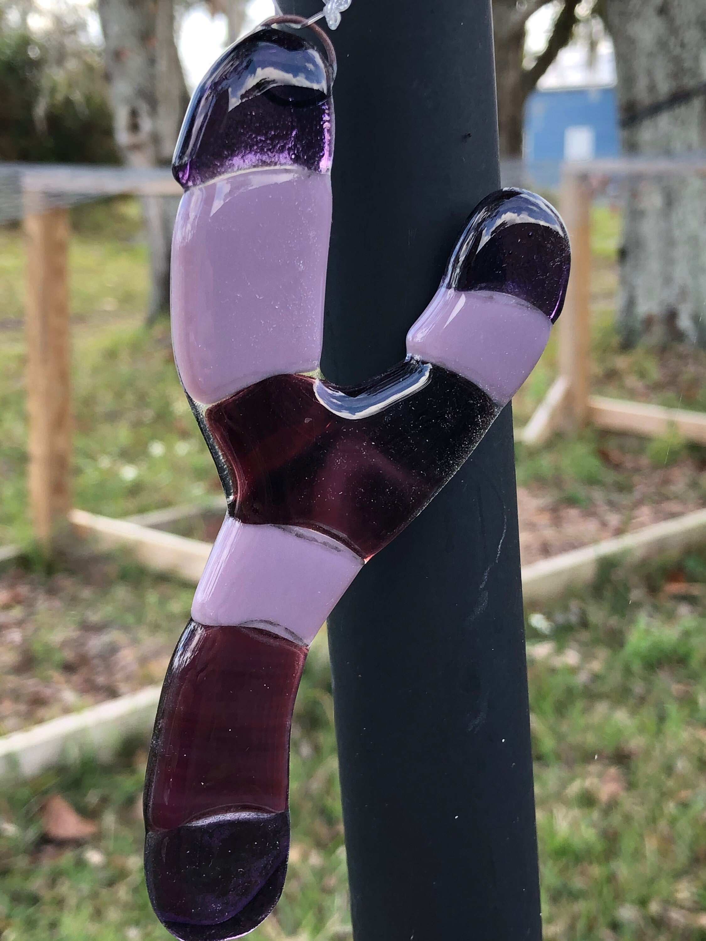 Fused Stained Glass DNA Y Ornament - Etsy