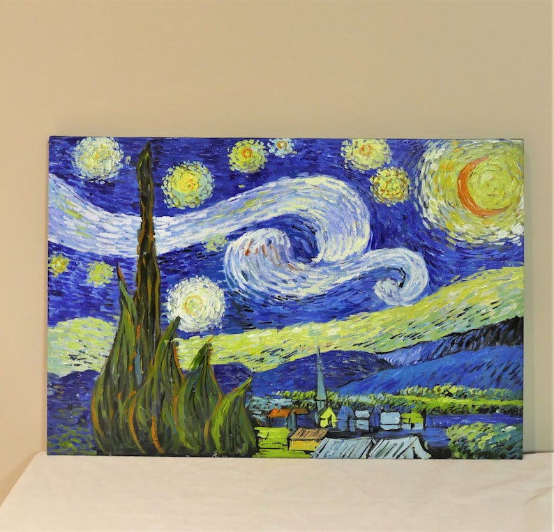 Vincent Van Gogh Starry Night Reproduction Oil Painting on Canvas ...