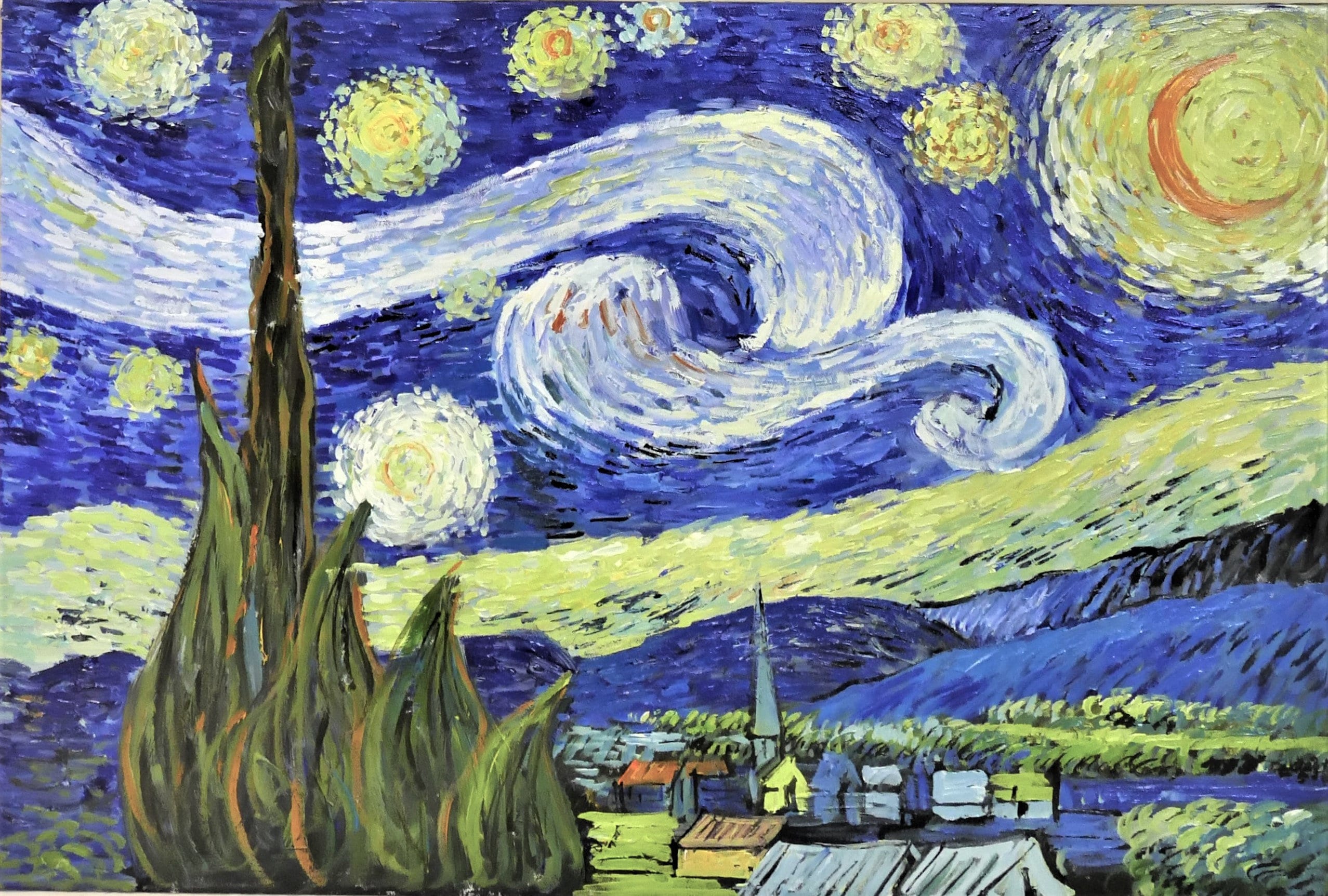 Vincent Van Gogh Starry Night Reproduction Oil Painting on Canvas ...
