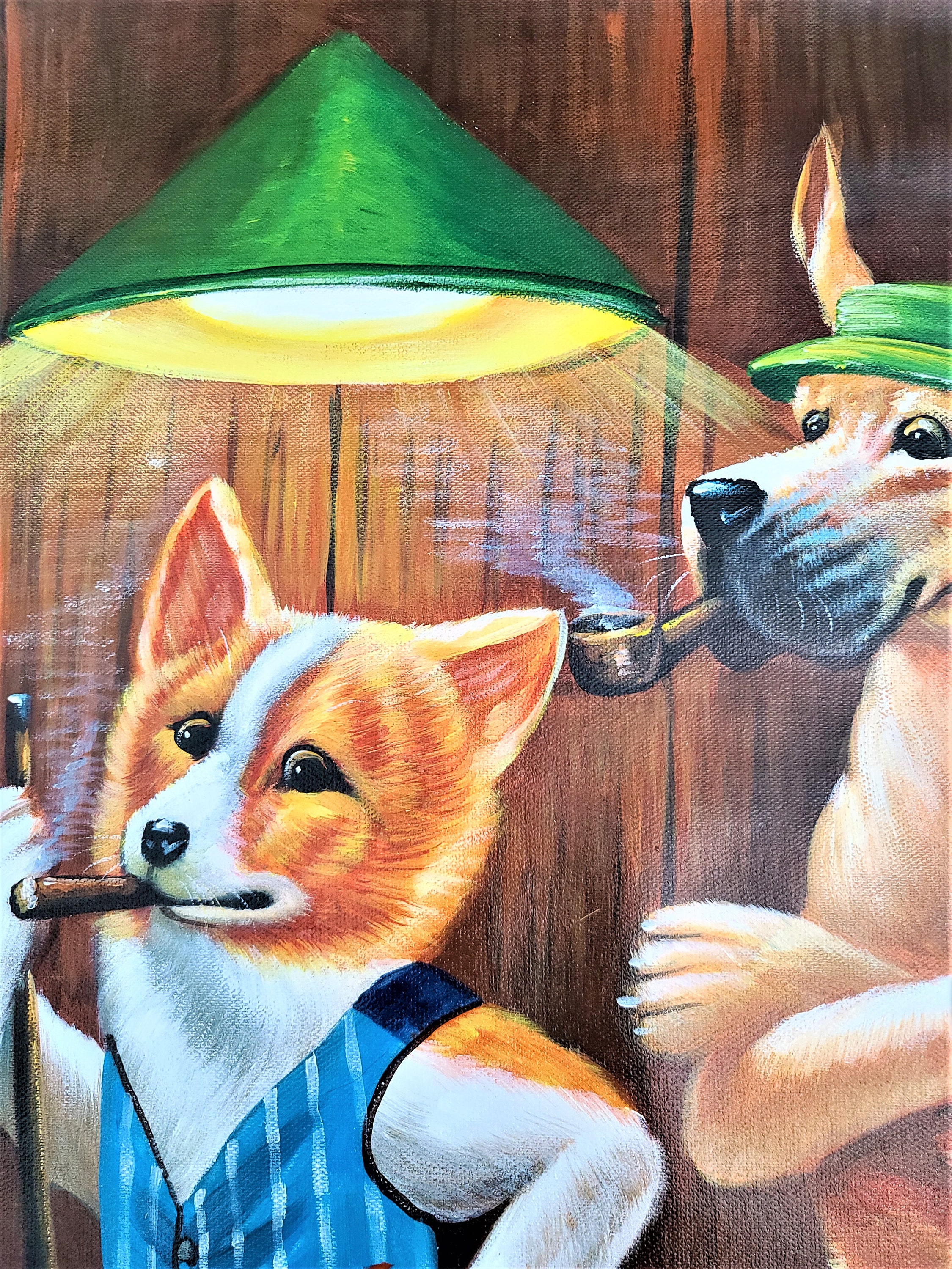 Dogs Playing Pool by Cassius Coolidge Oil Painting on Canvas ...