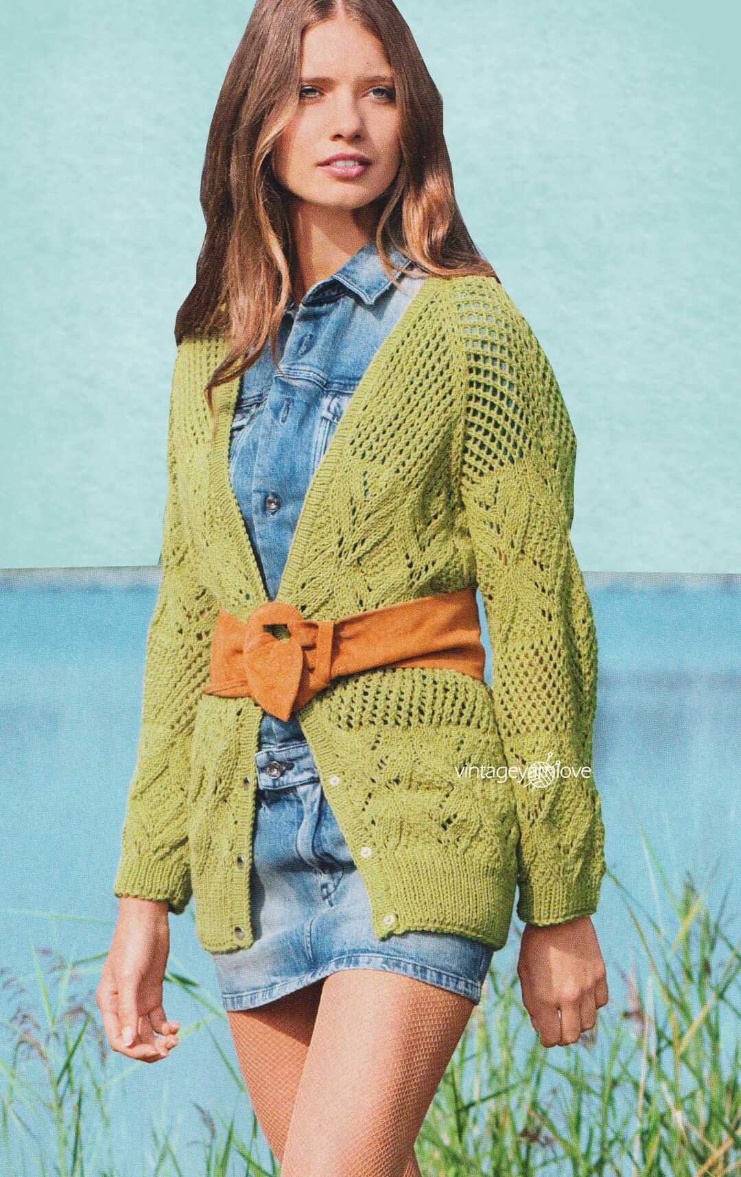 Knitting Lacy Cardigan Pattern Vintage Knitting Pattern PDF Pattern ...