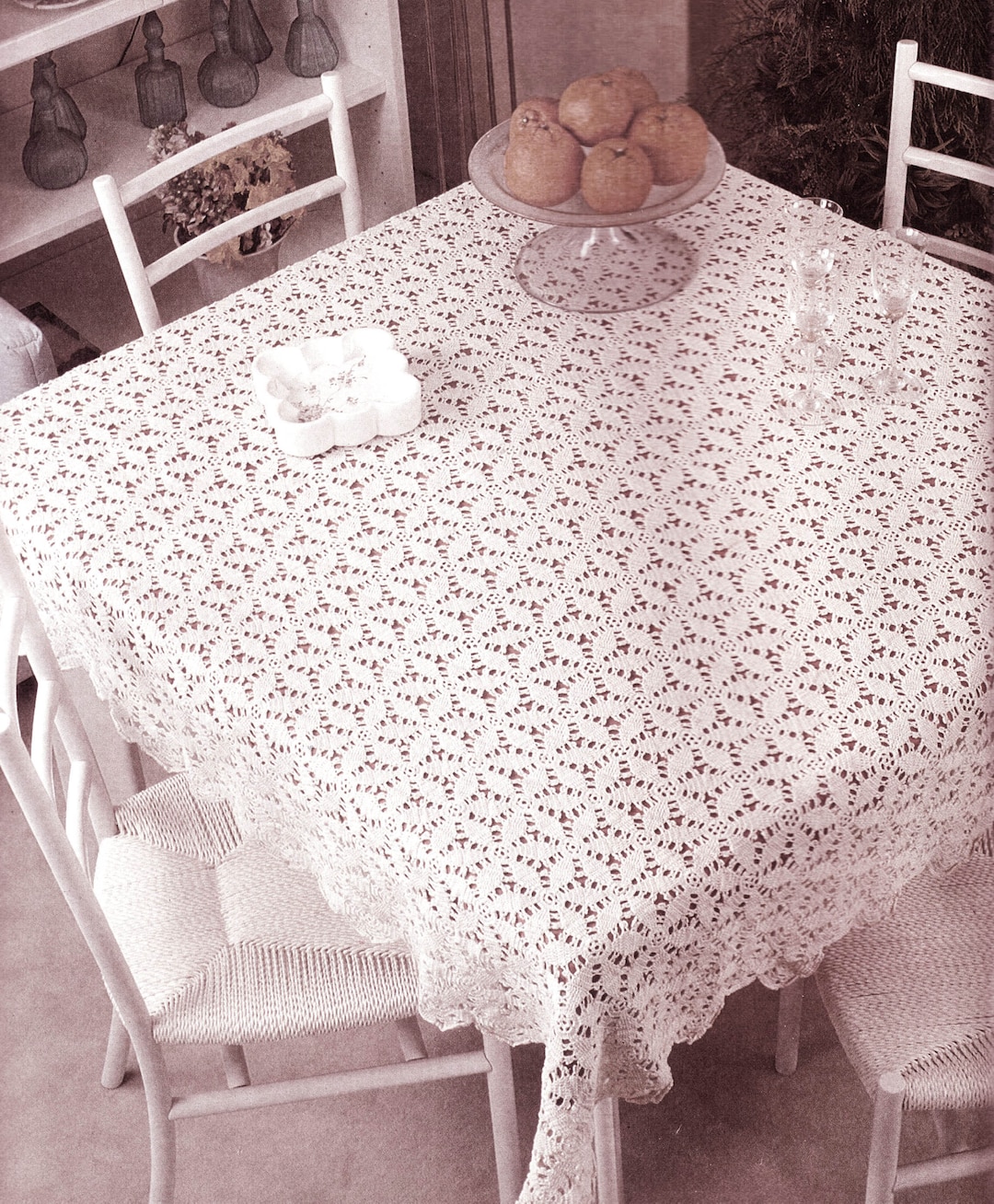 Crochet Tablecloth Pattern Vintage Crochet Pattern PDF Crochet Pattern ...