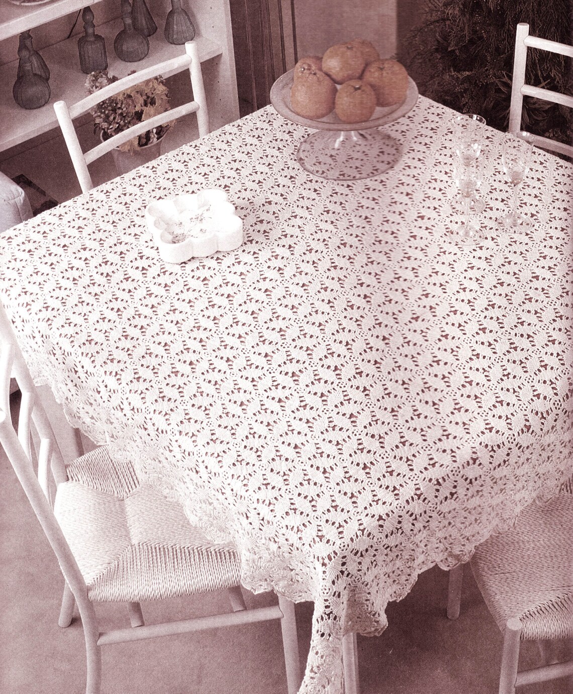 Crochet Tablecloth Pattern Vintage Crochet Pattern PDF Crochet Pattern ...