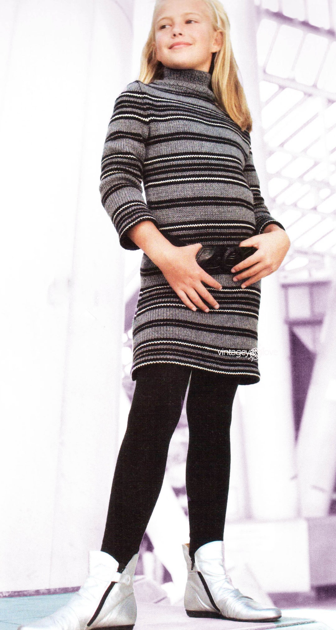 Knitting Kids Dress Pattern Knit Dress Pattern. Knit Girl Pattern. PDF ...