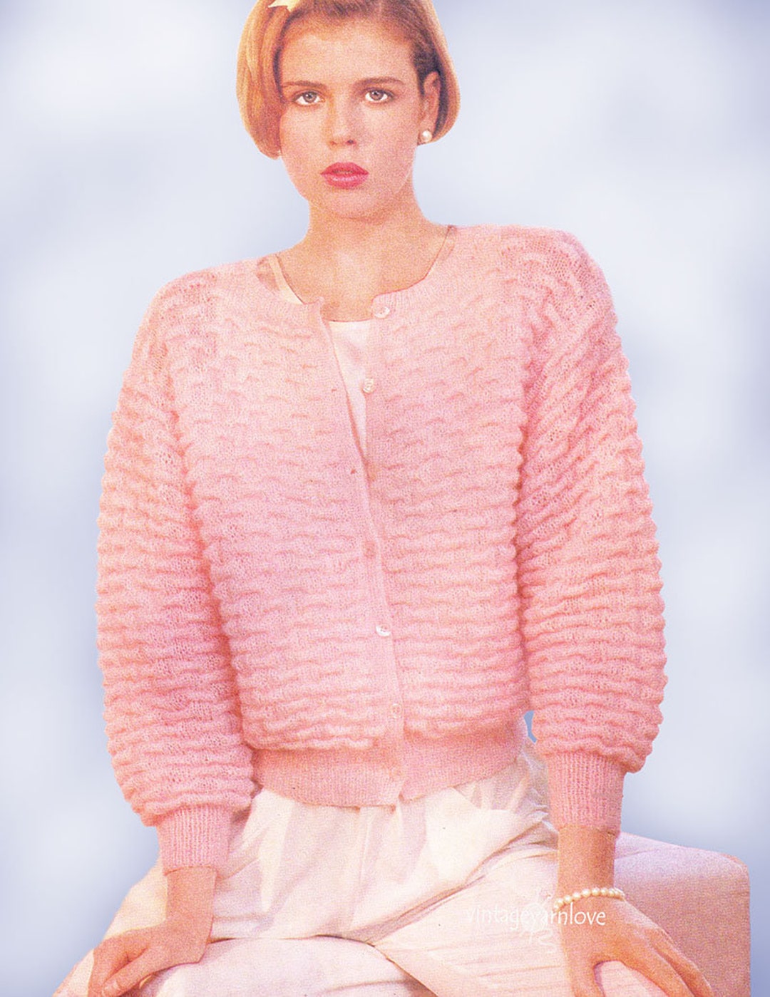 Knitting Jacket Pattern. Vintage Knitting Pattern. Woman Knitting ...