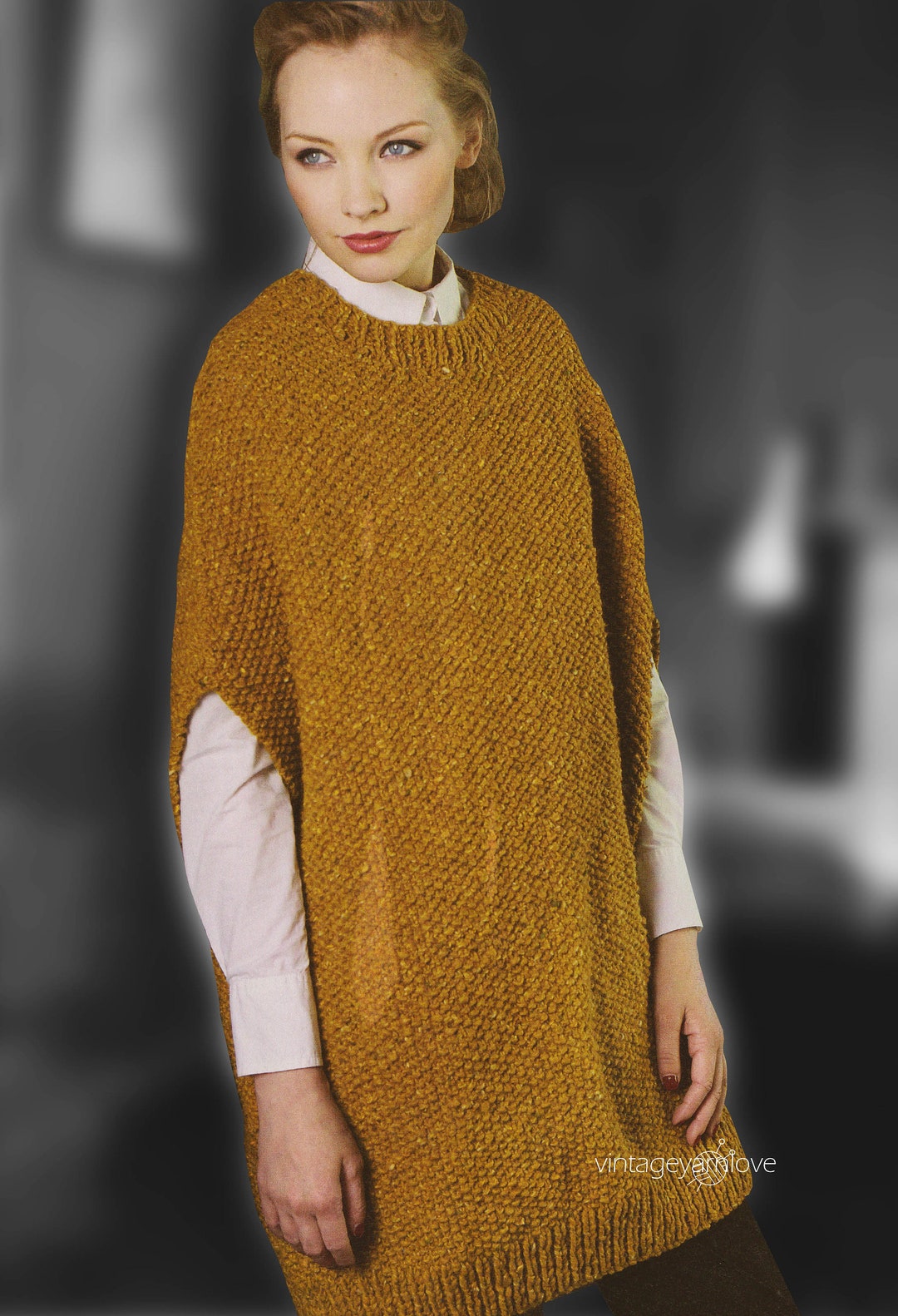 Knitting Tunic Pattern Vintage Knitting Pattern Woman Knitting Tunic ...