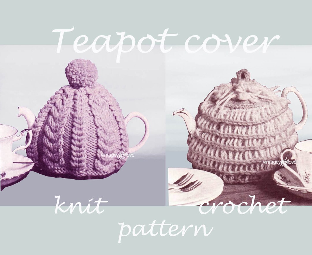 Vintage Crochet Knit Pattern Teapot Cover Knitting Pattern Crochet ...