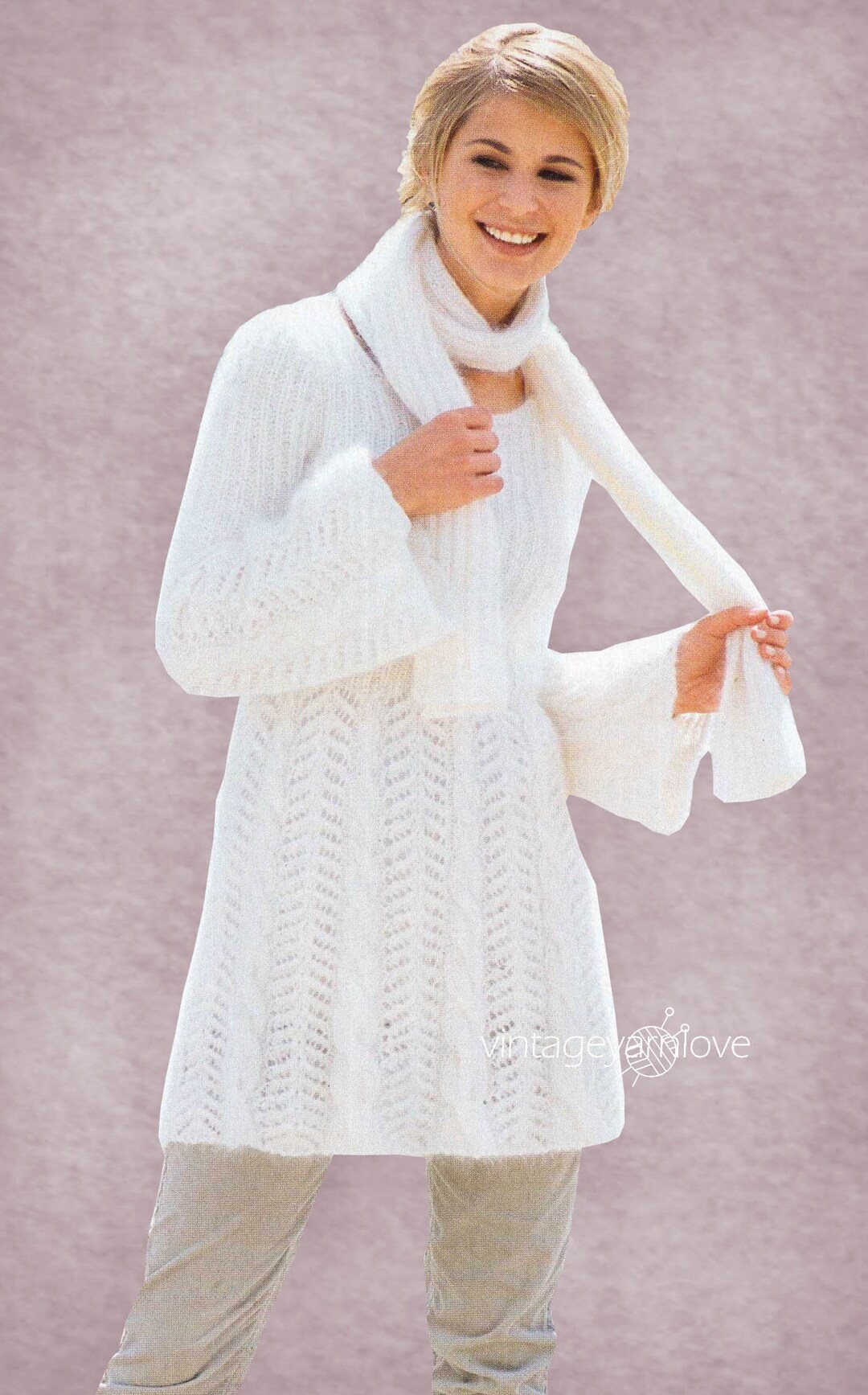 Knitting Dress Pattern. Vintage Knitting Dress Pattern. PDF Pattern ...