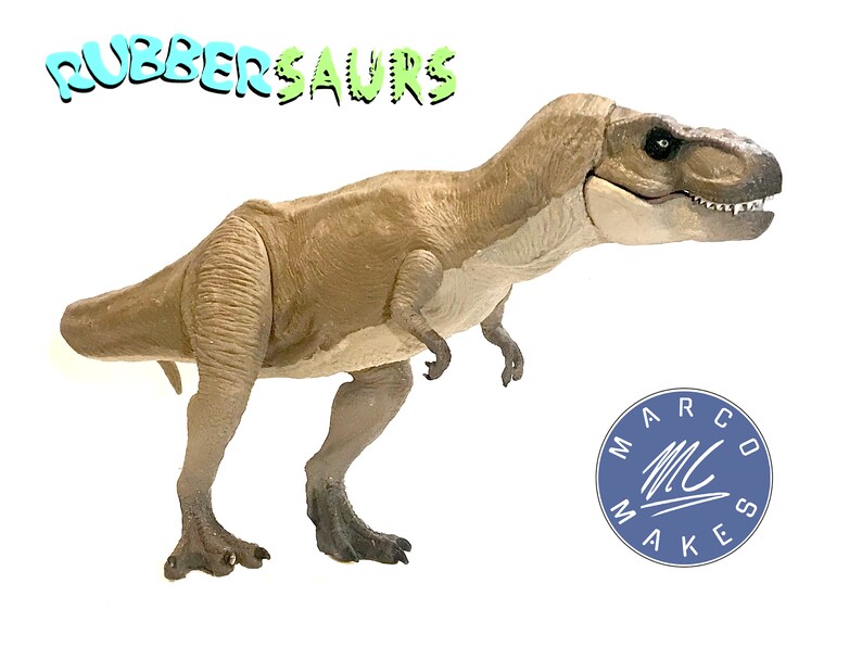 Brown Rubber Rex Articulated Dinosaur Action Figure with Sound | Etsy