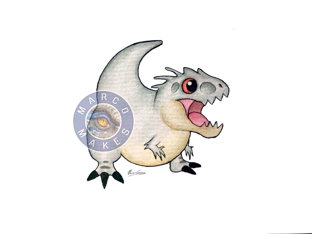 Chibi Dinosaur Drawing Digital Download - Etsy Canada