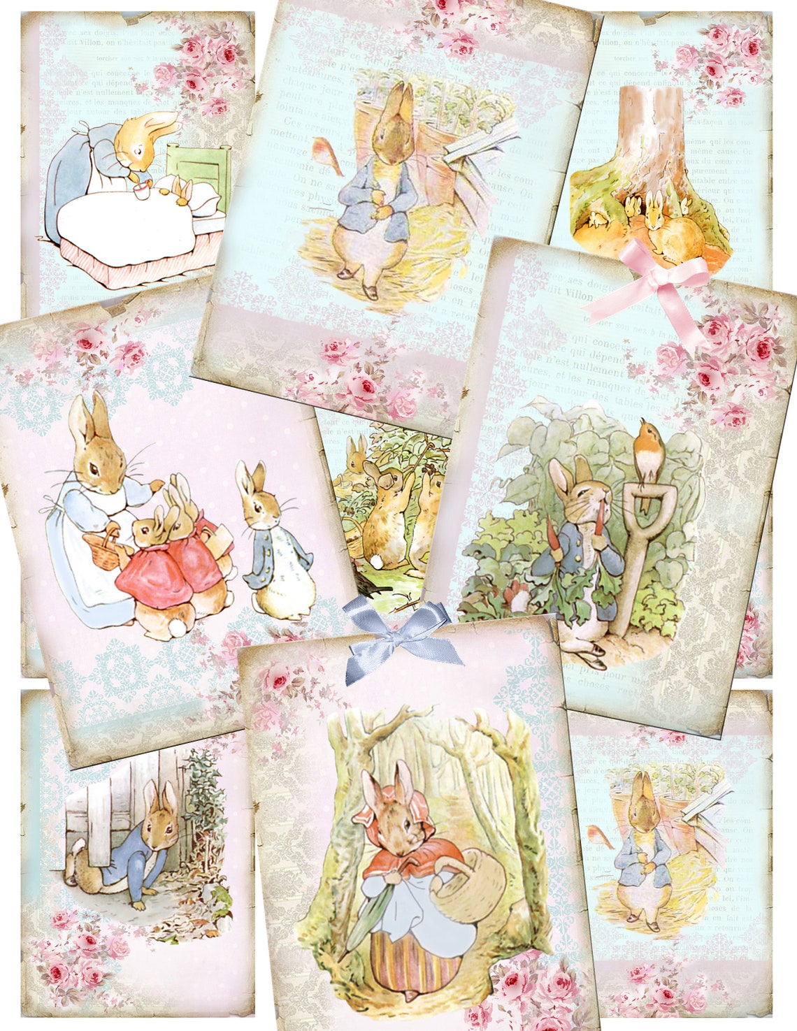 Printable Peter Rabbit Collage Sheet Instant Download Nine - Etsy Canada