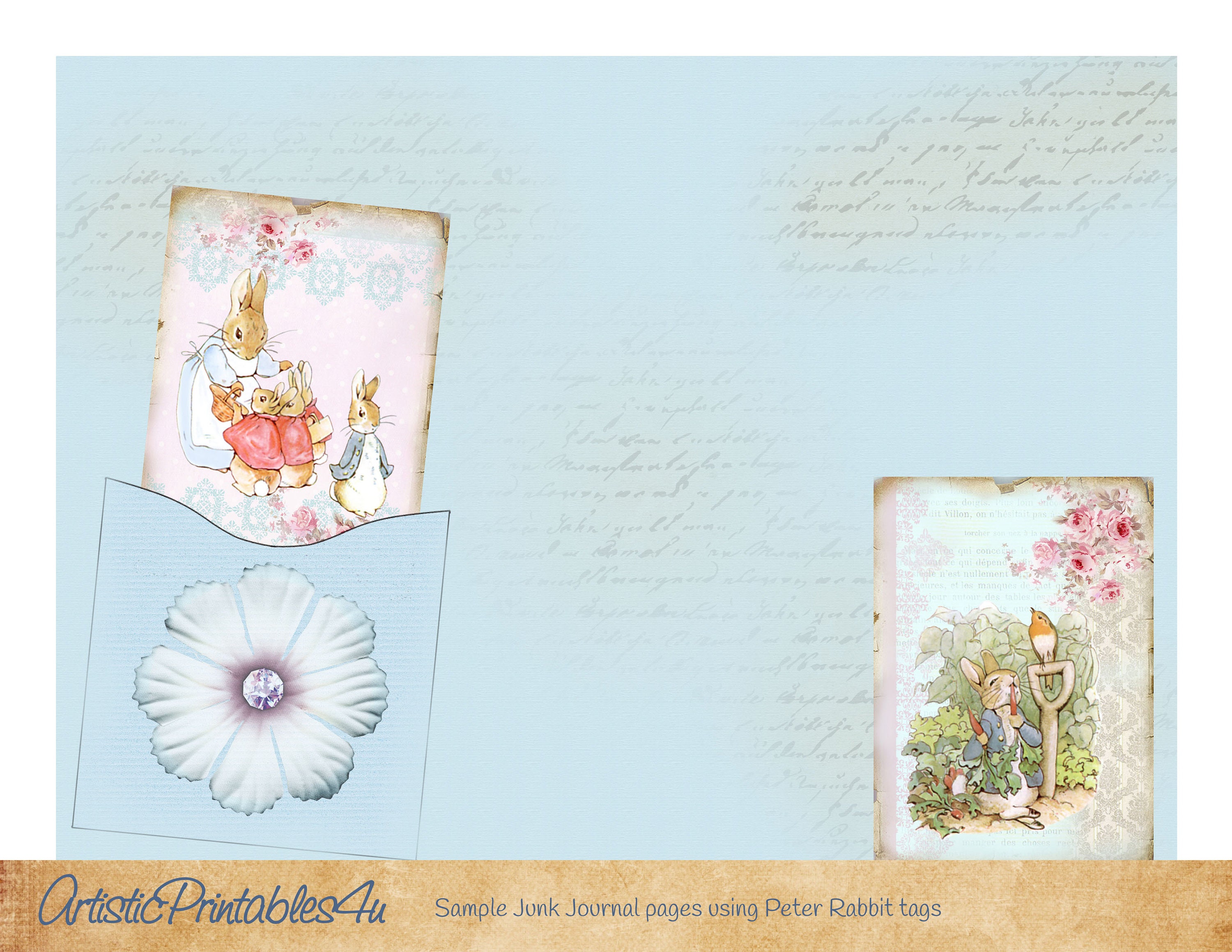 Peter Rabbit Collage Sheet, Beatrix Potter Graphics (digital Download ...