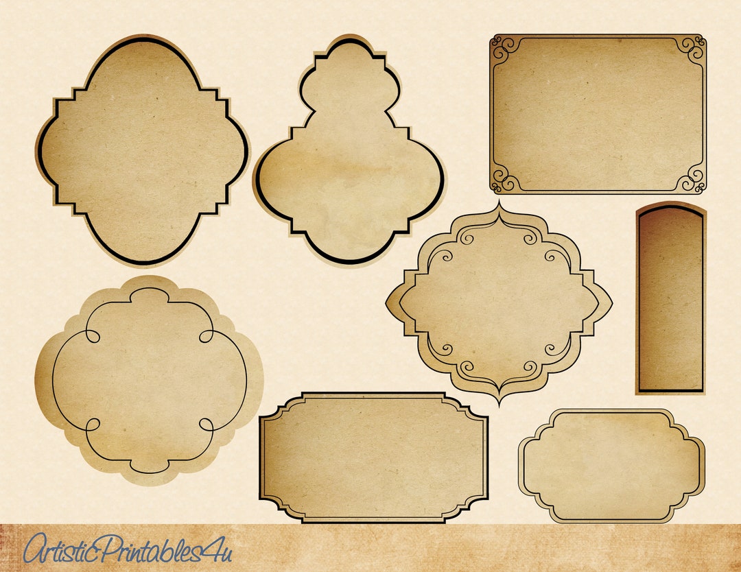 Blank Vintage Label Template
