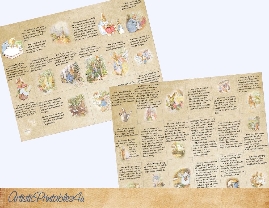 Mini Book Printable Peter Rabbit Mini Book Instant Download - Etsy Canada