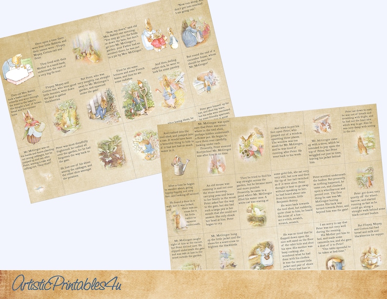 Mini Book Printable Peter Rabbit Mini Book, Instant Download, Junk ...