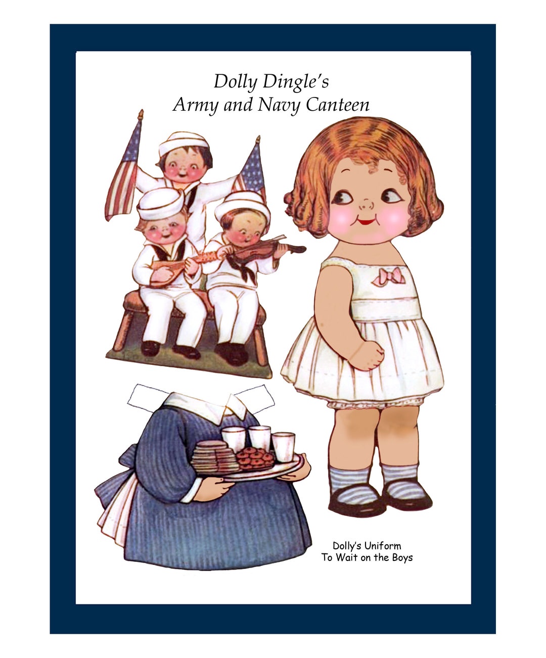 Dolly Dingle Paper Doll Digital Collage Sheet - Instant Download ...