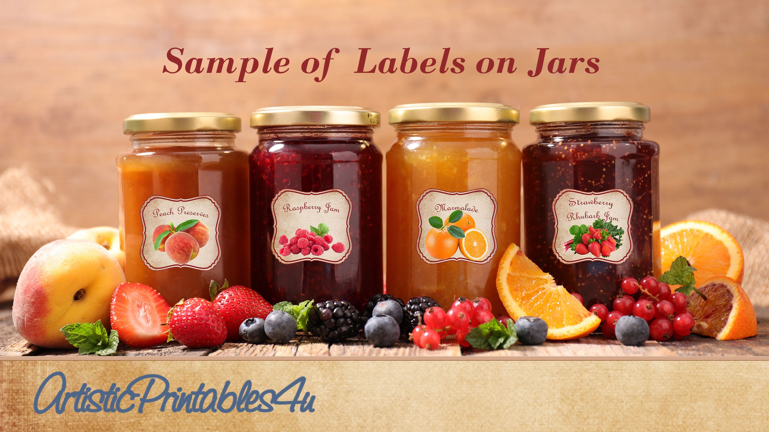 9 Jam Labels in Two Sizes Printable and Instant Download. - Etsy Canada