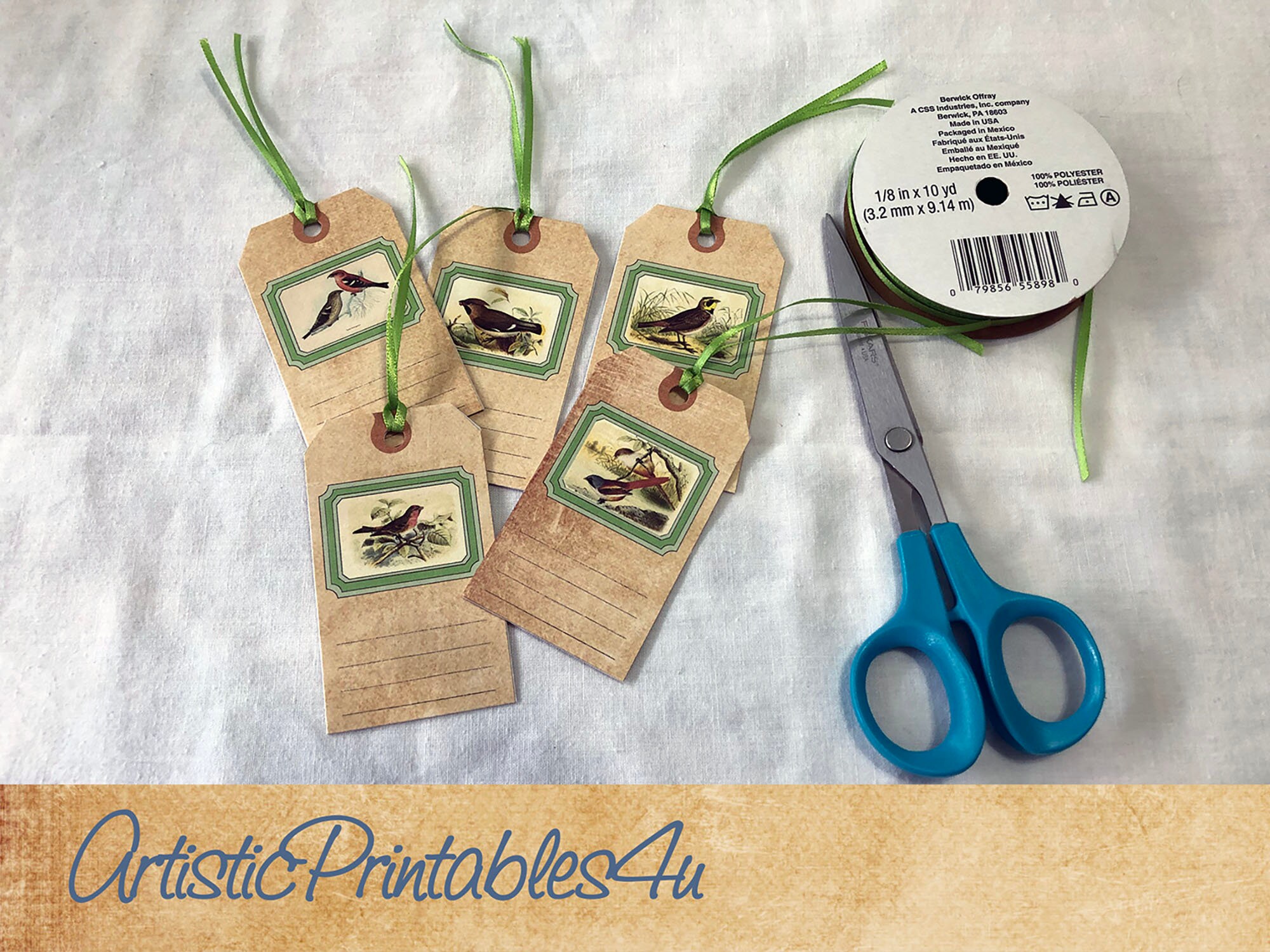 Bird Tags 5 Printable Bird Tags, Instant Download, Digital Journaling ...