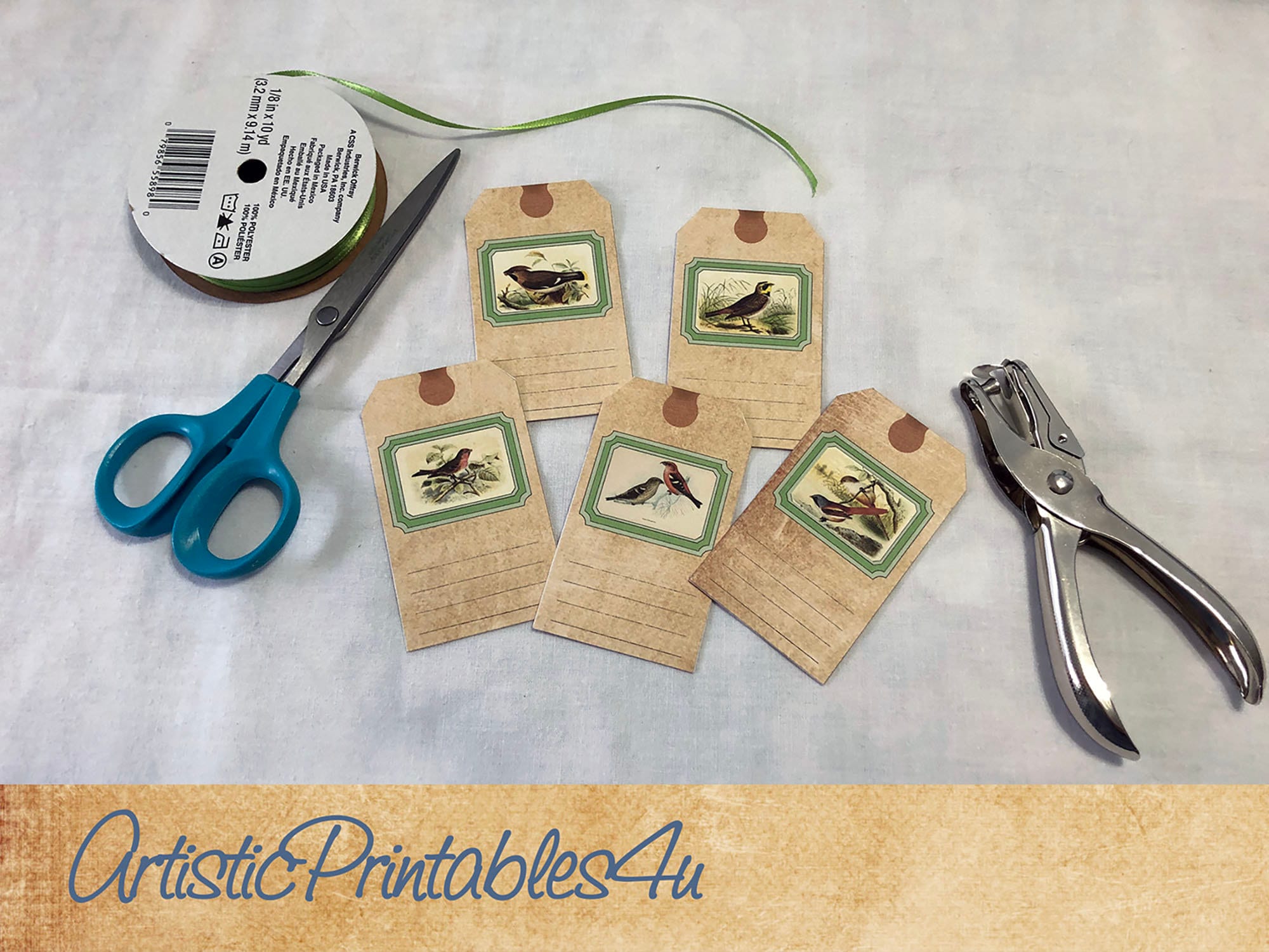 Bird Tags 5 Printable Bird Tags, Instant Download, Digital Journaling ...