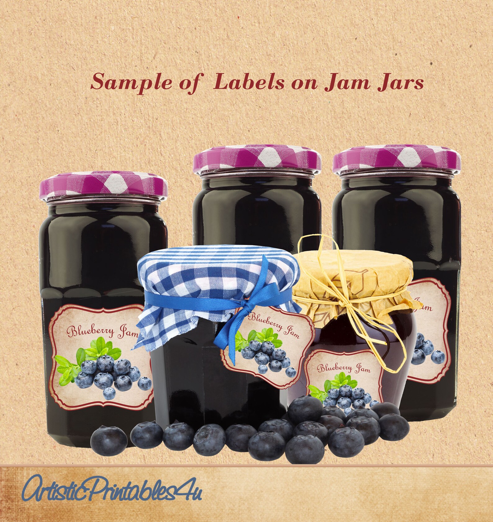 9 Jam Labels in Two Sizes Printable and Instant Download. - Etsy Canada