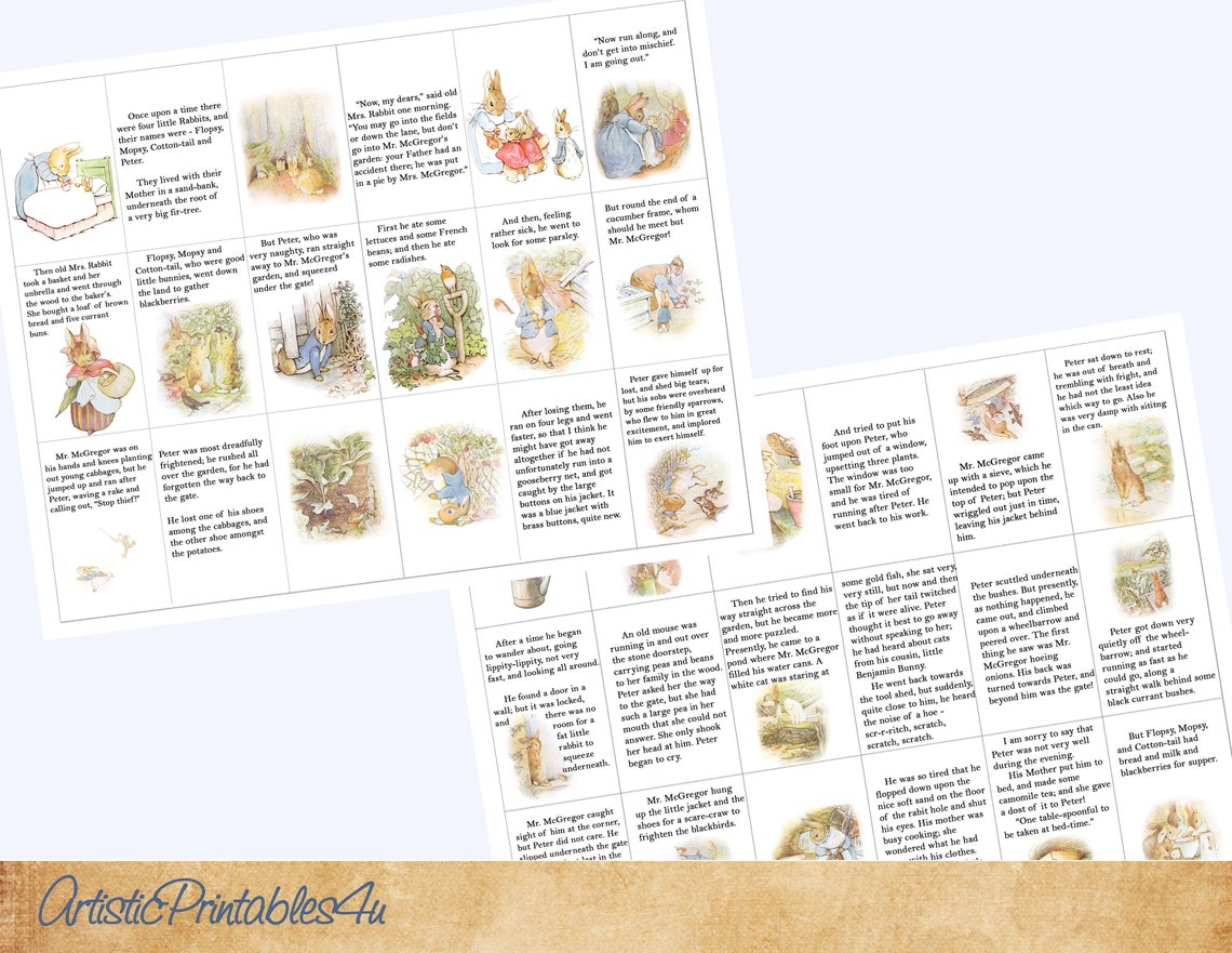 Mini Book Printable Peter Rabbit Mini Book Instant Download - Etsy Canada