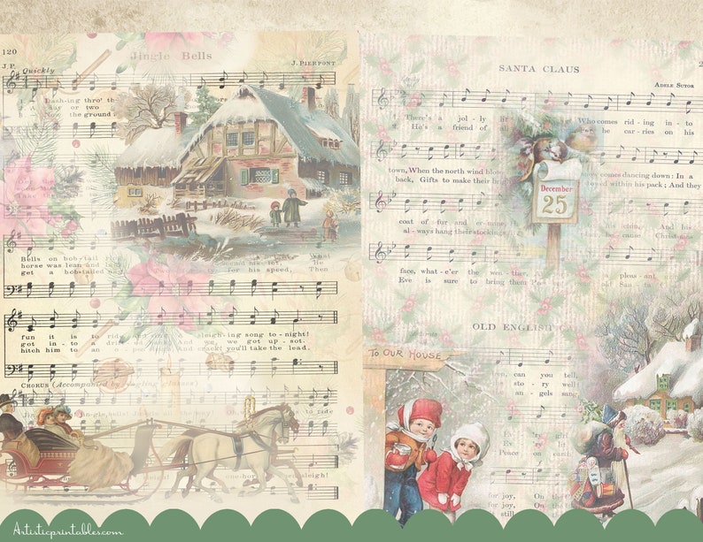 Christmas Junk Journal Kit, Printable Christmas Journal Kit, Instant ...