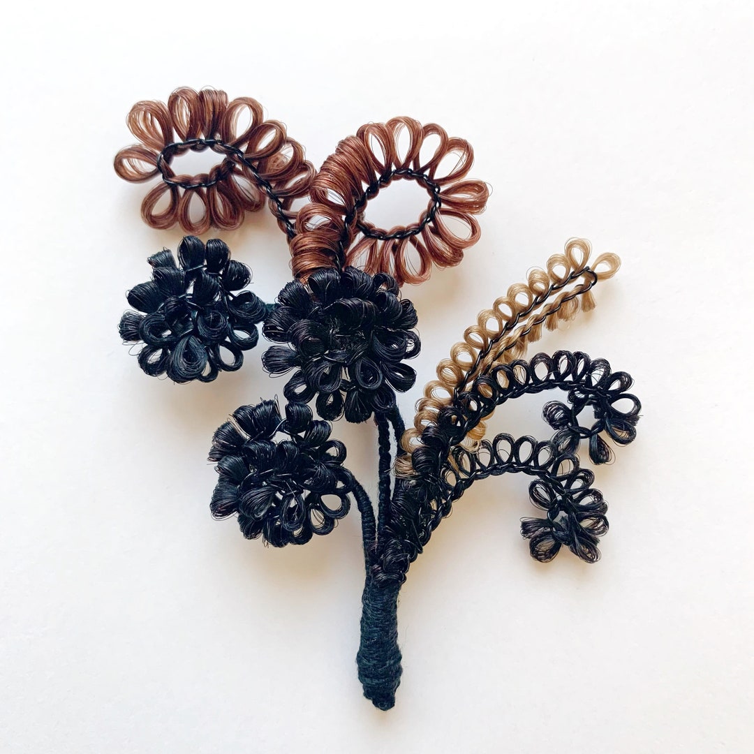 Hairwork Bouquet, Hair Flowers, Hair Keepsake, Custom Gift, Memorial ...