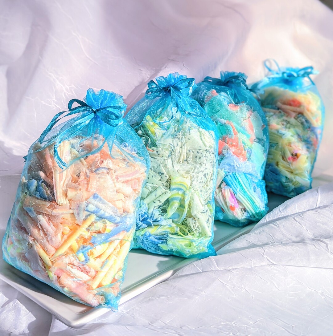 Soap Shavings in Bags, Cold Process Soap Shavings, Organza Bag Soap ...