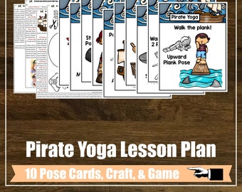 Pirate Yoga Cards - Etsy
