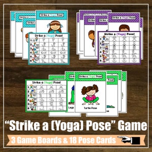 Strike a Yoga Pose Dice Game, Yoga, Mindfulness, Kids Yoga Class ...