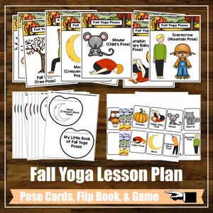 Fall Yoga Lesson Plan Kit, Flap Books, Mindfulness, Kids Yoga Class ...