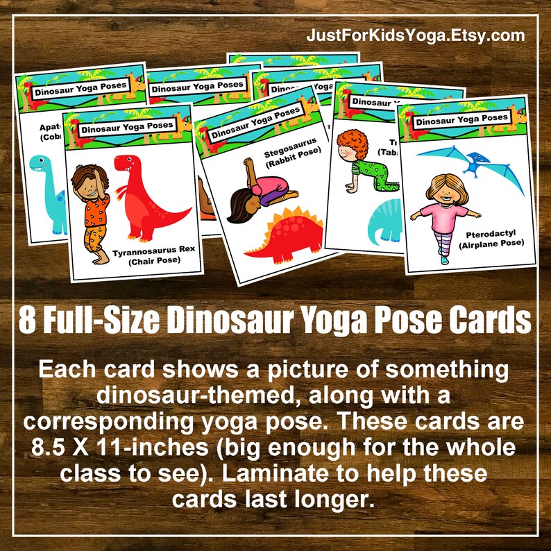 Dinosaur Yoga Lesson Plan Kit, Adventure Story, Board Game, Art Project ...