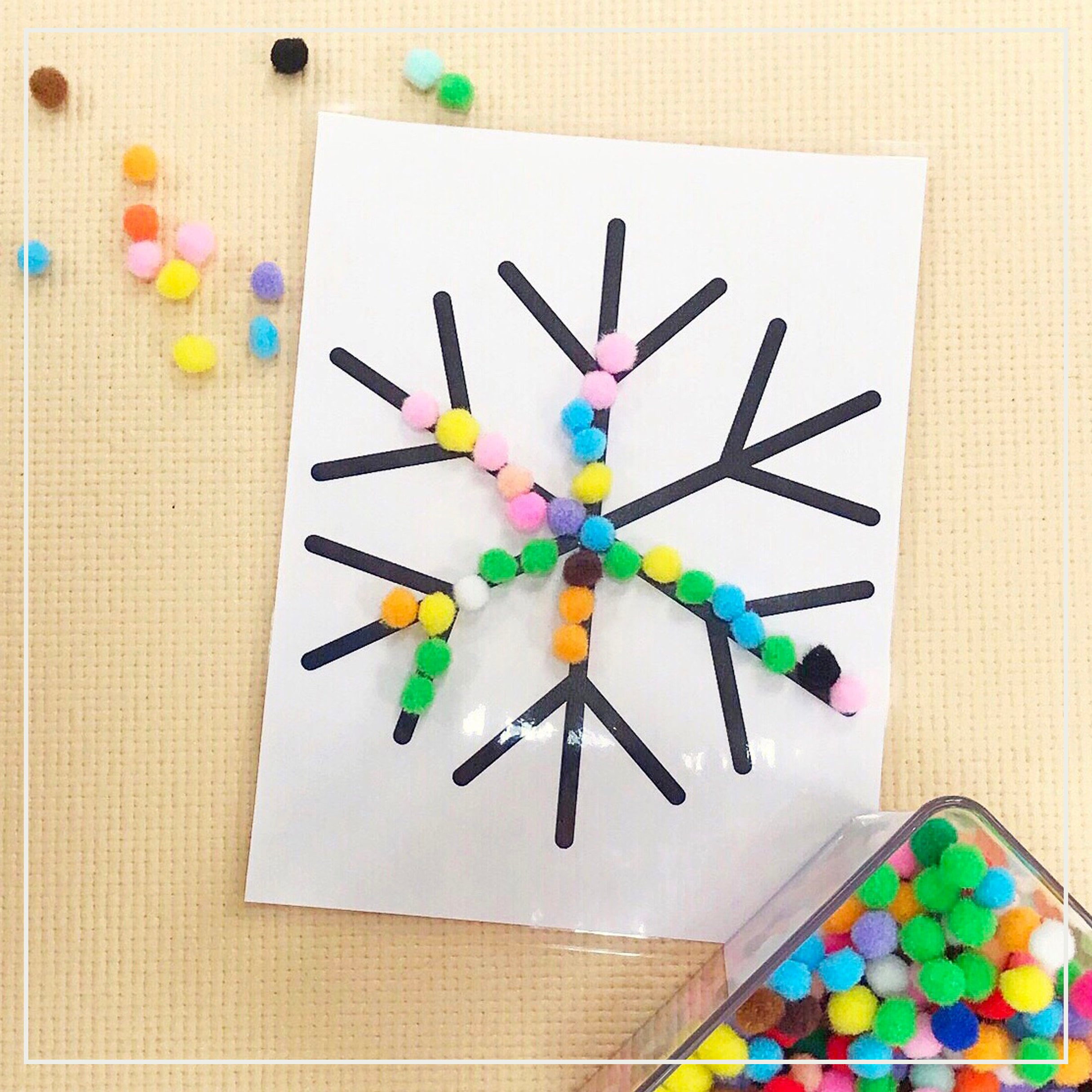 Snowflake Mandala Cards for Kids Yoga Class, Lesson Plan, Mindfulness ...
