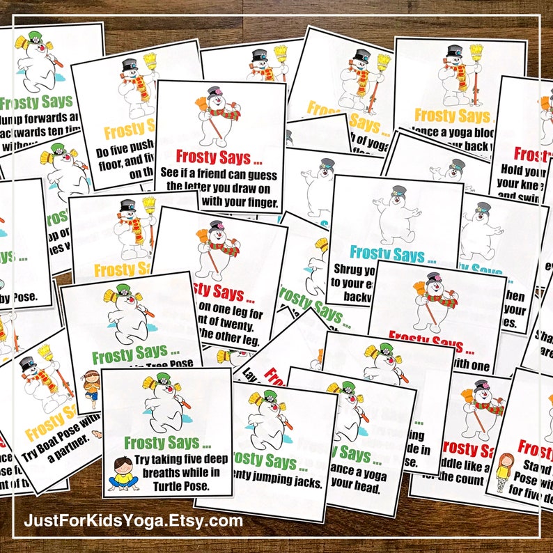 Frosty Says Activity Cards 48 Task Cards Mindfulness Kids - Etsy