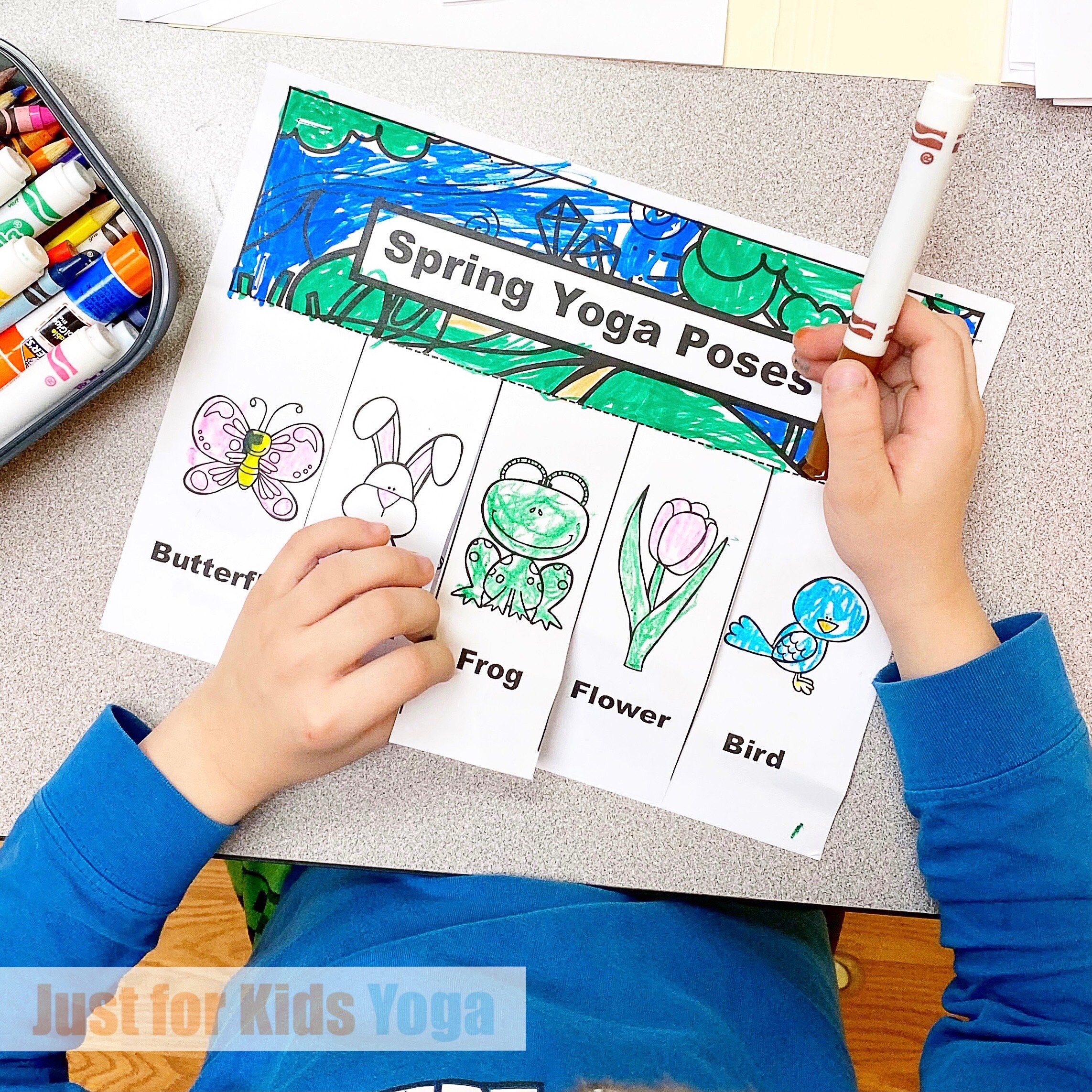 Spring Yoga Lesson Plan Kit, Cube Game, Flap Books, Mindfulness, Kids ...