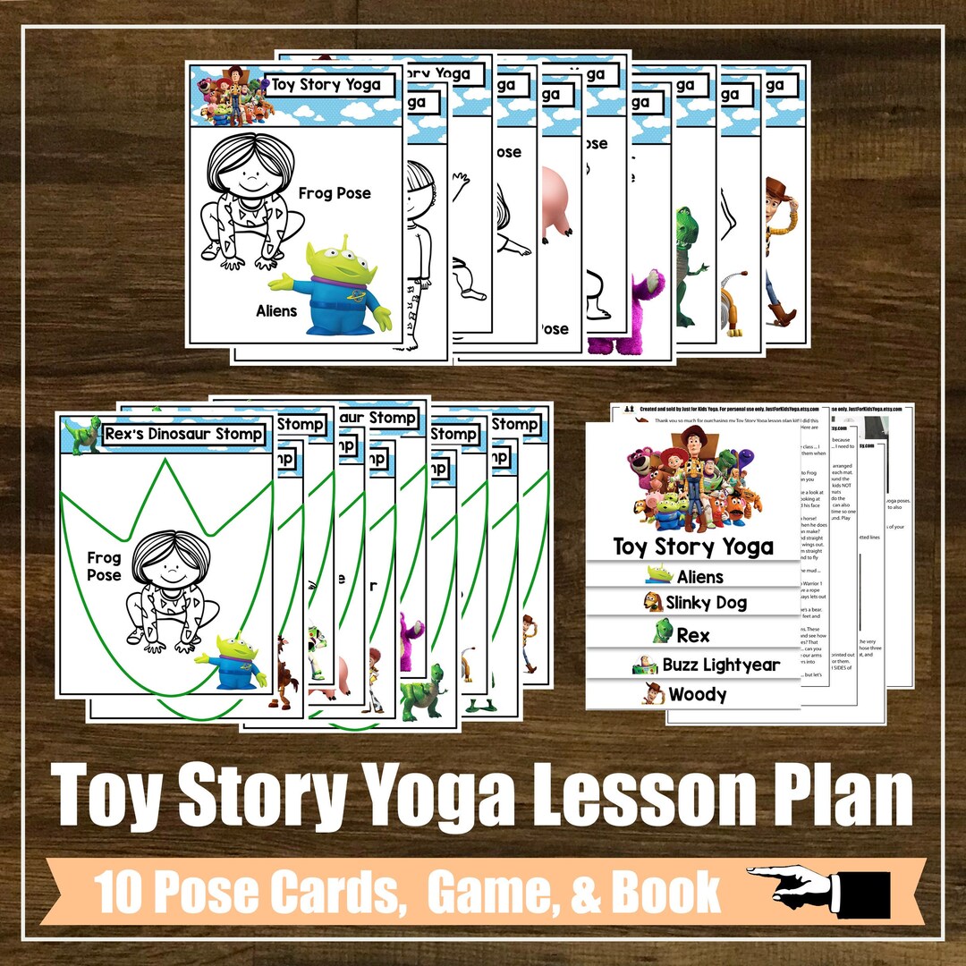Toys Yoga Lesson Plan Kit, Mindfulness, Kids Yoga Class, Homeschool ...