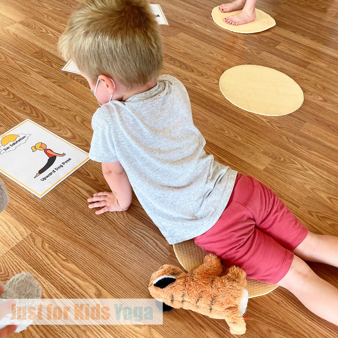 Sun Salutation for Kids Yoga Class With Pose Cards and Flow Chart ...