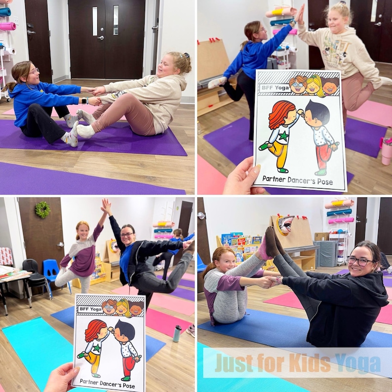 BFF Partner Yoga Lesson Plan Kit, Yoga Game, Mindfulness, Kids Yoga ...