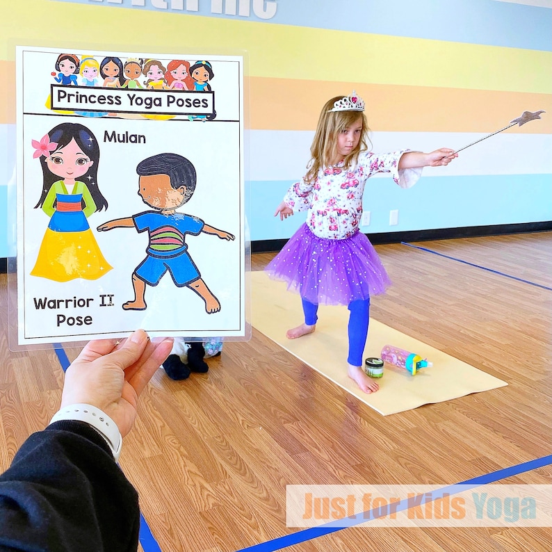 Princess Yoga Lesson Plan Kit, Yoga Game, Mindfulness, Kids Yoga Class ...