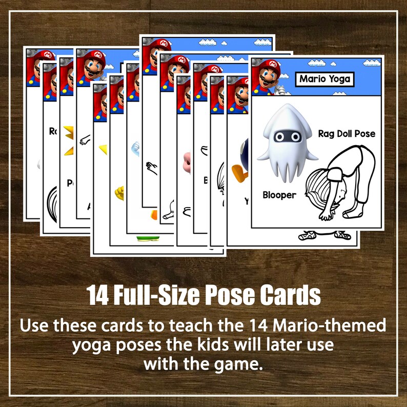 Mario Yoga Lesson Plan Kit, Mindfulness, Kids Yoga Class, Yoga Game ...