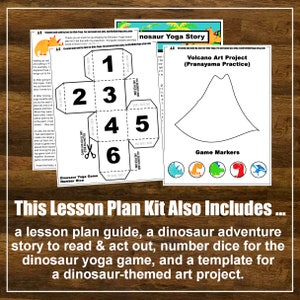 Dinosaur Yoga Lesson Plan Kit, Adventure Story, Board Game, Art Project ...