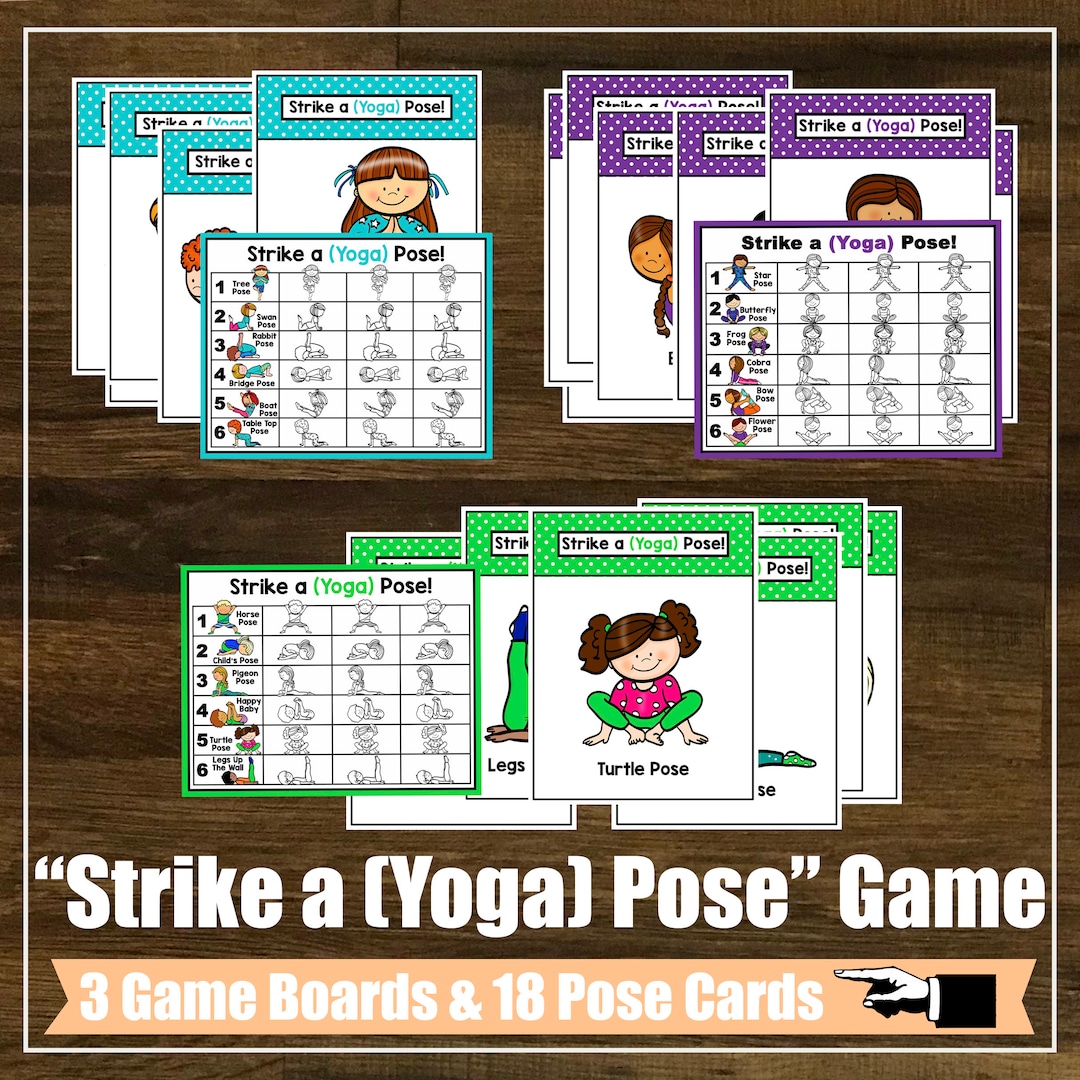 Strike a Yoga Pose Dice Game, Yoga, Mindfulness, Kids Yoga Class ...