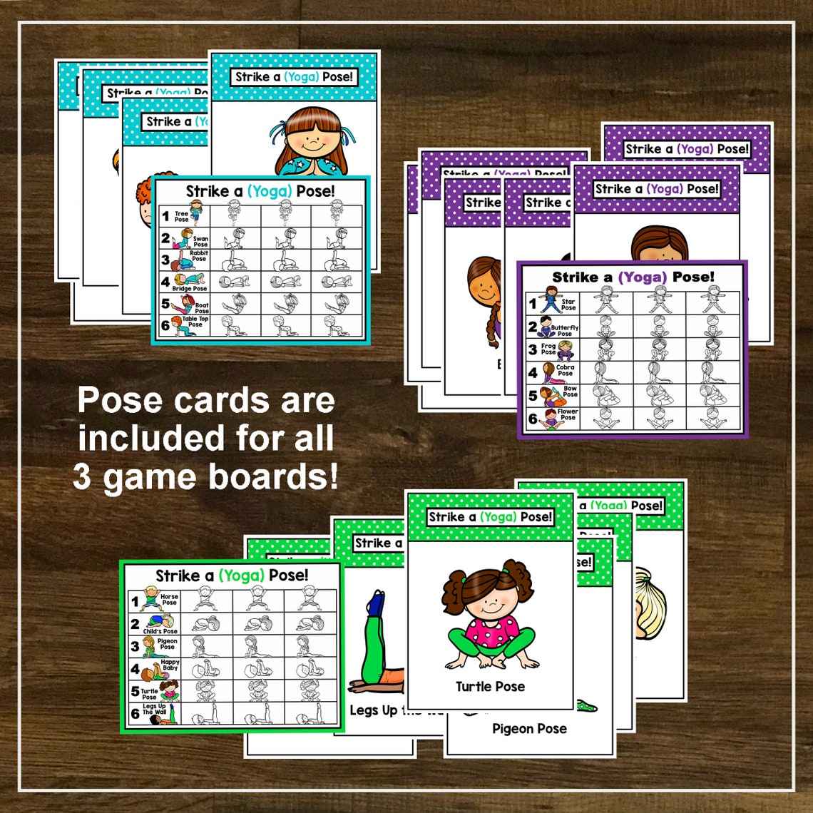 Strike a Yoga Pose Dice Game Yoga Mindfulness Kids Yoga - Etsy