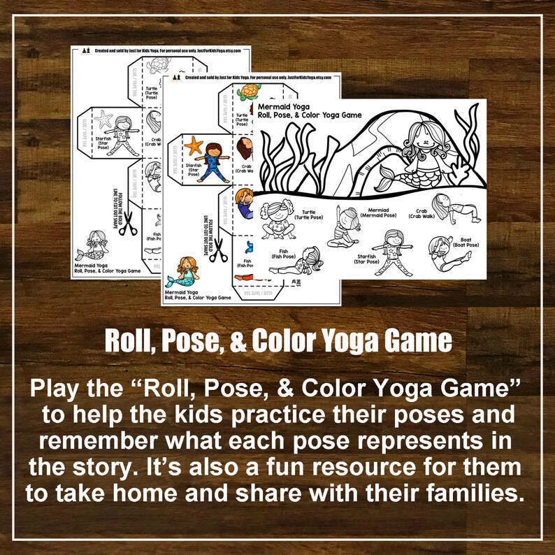 Mermaid Yoga Lesson Plan Kit, Adventure Story, Mindfulness, Kids Yoga ...