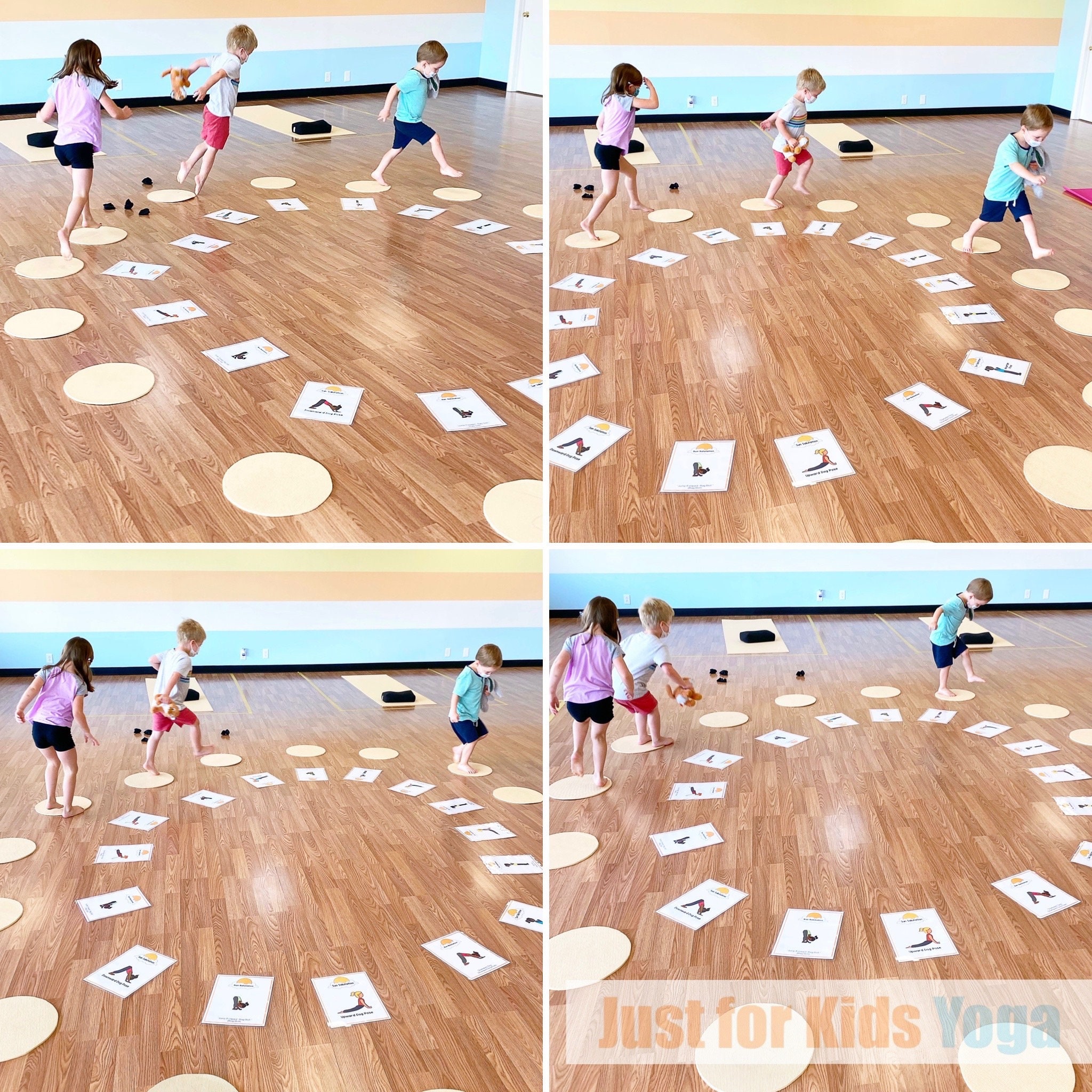 Sun Salutation for Kids Yoga Class With Pose Cards and Flow Chart ...