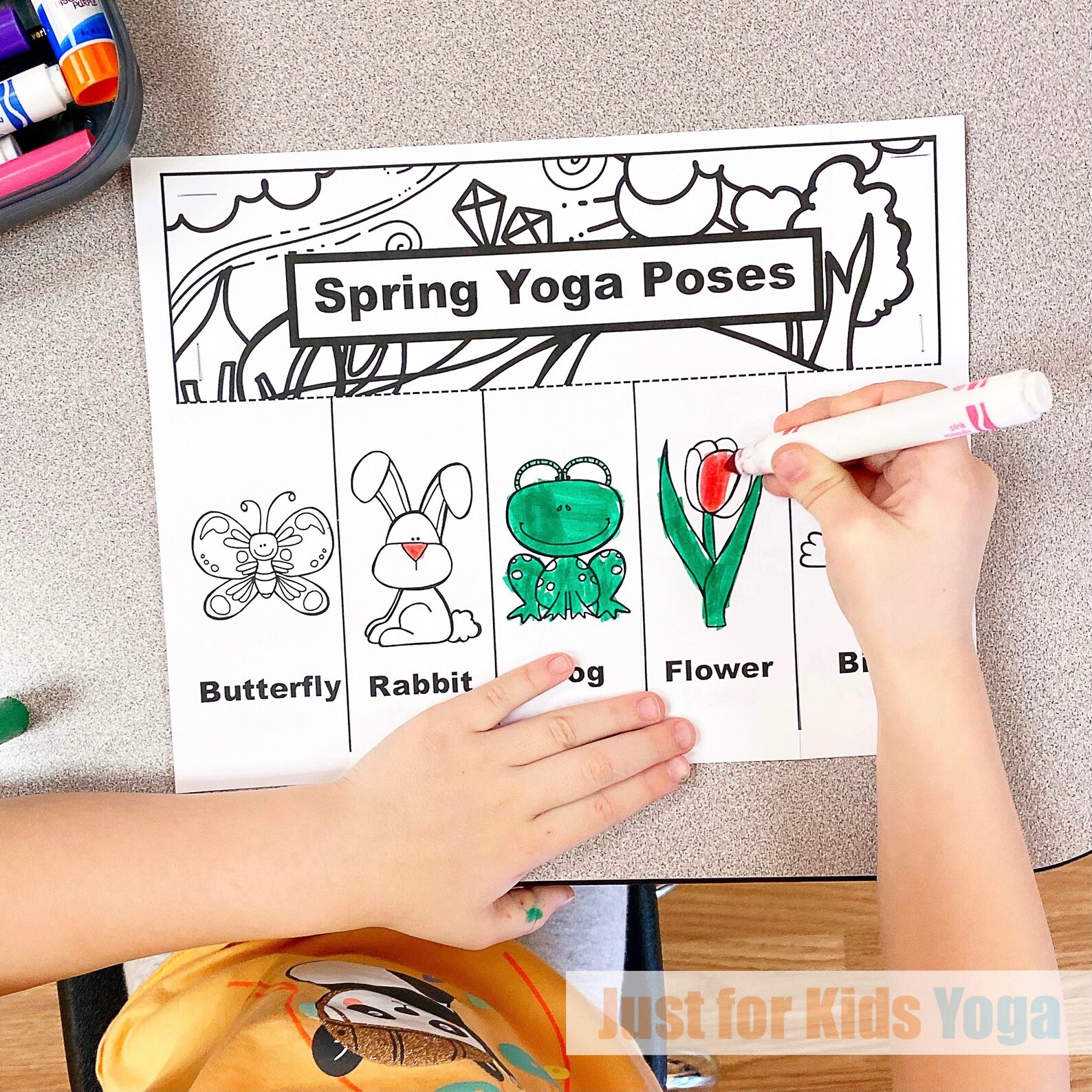 Spring Yoga Lesson Plan Kit, Cube Game, Flap Books, Mindfulness, Kids ...
