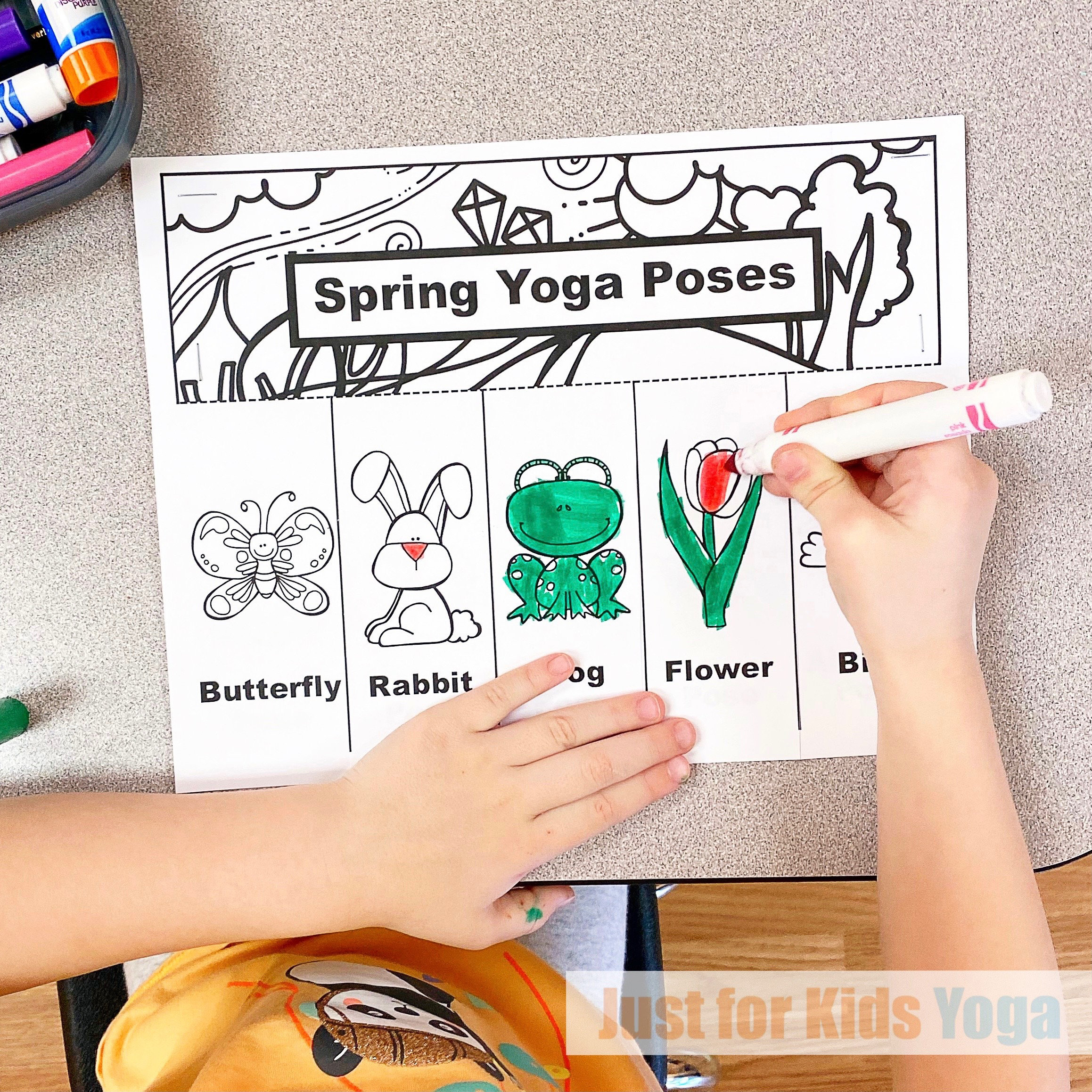 Spring Yoga Lesson Plan Kit, Cube Game, Flap Books, Mindfulness, Kids ...